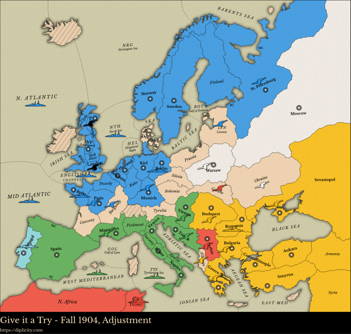 THE DIPLOMATICON – A site for the game of Diplomacy played online