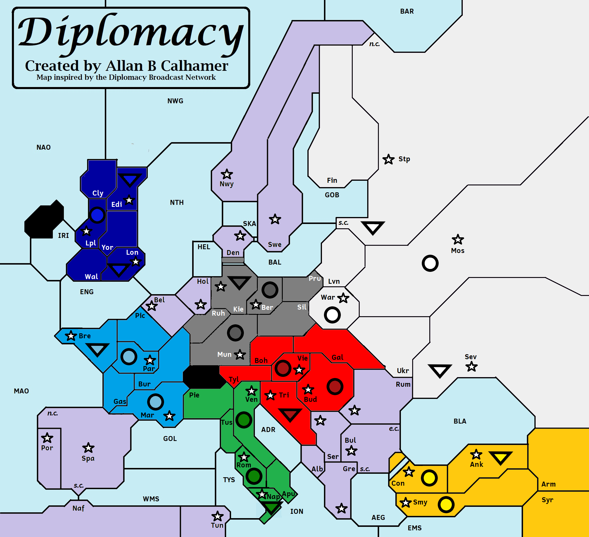 THE DIPLOMATICON – A site for the game of Diplomacy played online