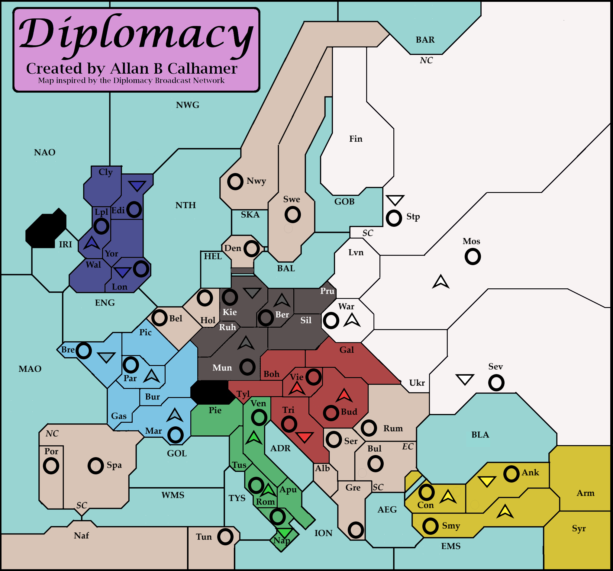THE DIPLOMATICON – A site for the game of Diplomacy played online
